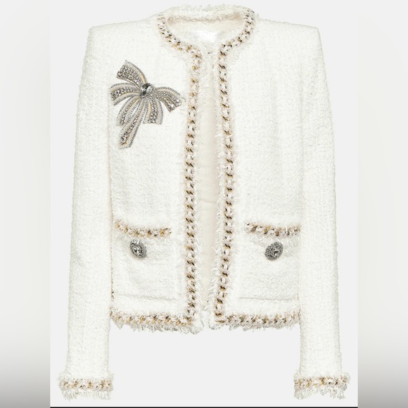 Lena Vie Boutique | Jackets & Coats | Embellished Crystal Tweed Blazer ...